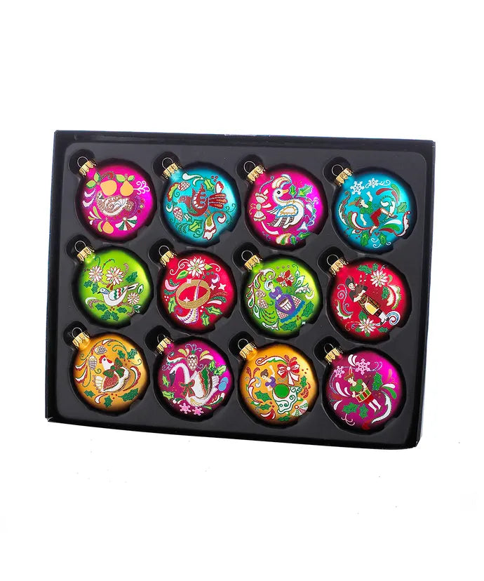 '12 Days Of Christmas' Disc Ornaments Boxed Set — The River House Wimberley
